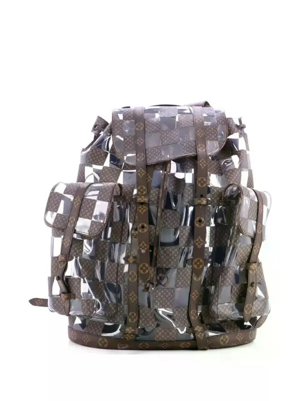 LOUIS VUITTON Christopher Limited Edition Monogram Chess Gm Backpack - Brown