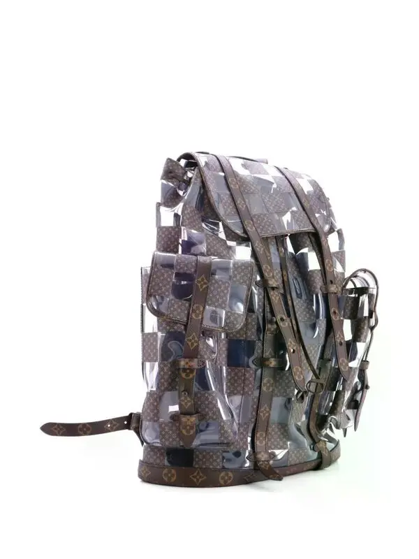 LOUIS VUITTON Christopher Limited Edition Monogram Chess Gm Backpack - Brown