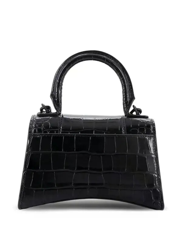 Balenciaga Hourglass Top Handle Xs Satchel - Black