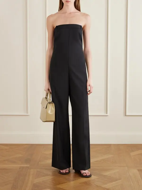 ST. AGNI Pinstriped Woven Jumpsuit