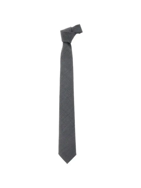 Emporio Armani Textured-finish Tie - Grey