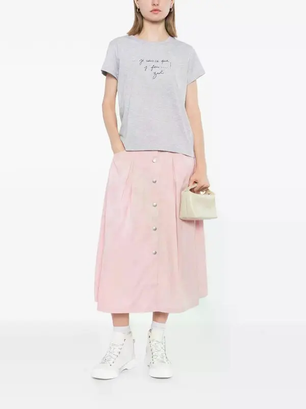 AGNES B. Cotton Brando T-shirt - Grey