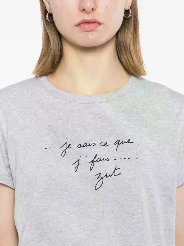 AGNES B. Cotton Brando T-shirt - Grey