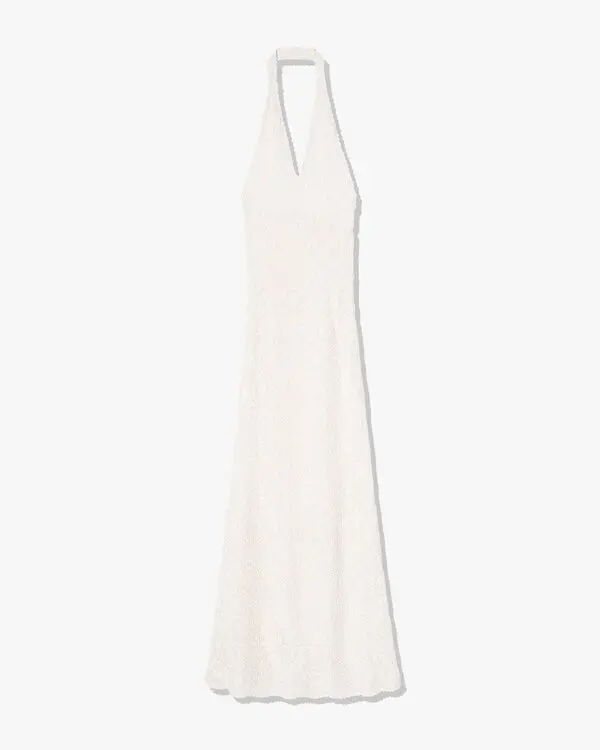 NILI LOTAN Eddie Knit Halter Maxi Dress