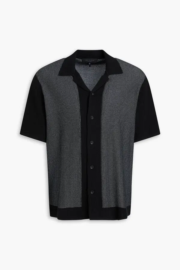 Rag & Bone Harvey Cottonblend Jacquard Shirt - Black