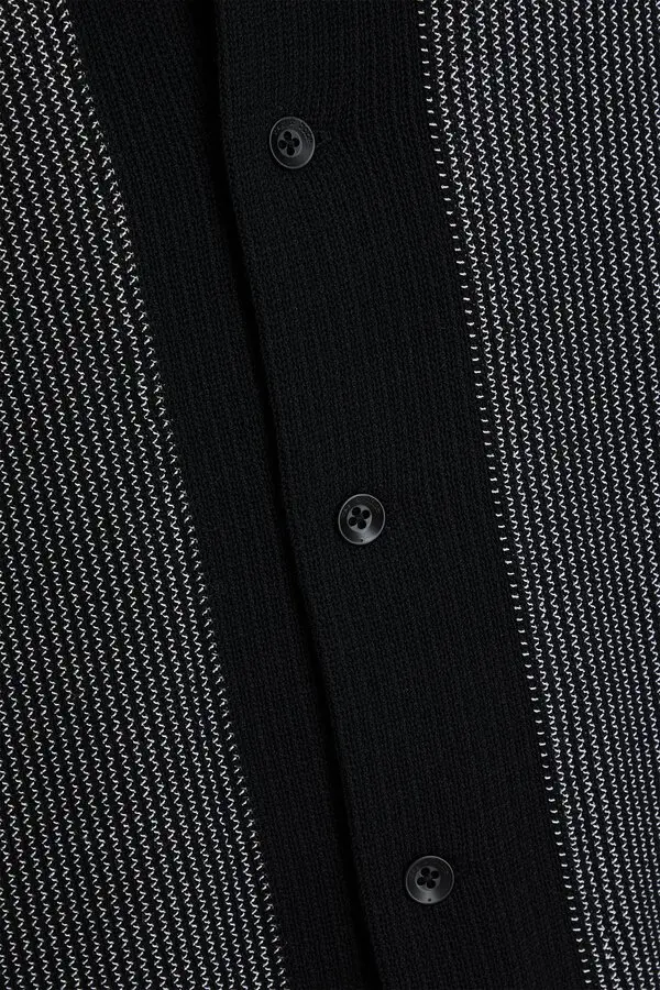 Rag & Bone Harvey Cottonblend Jacquard Shirt - Black