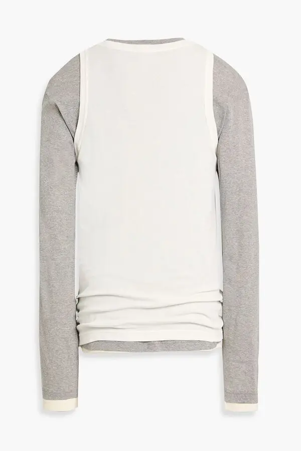 JIL SANDER Layered Cottonjersey Tshirt