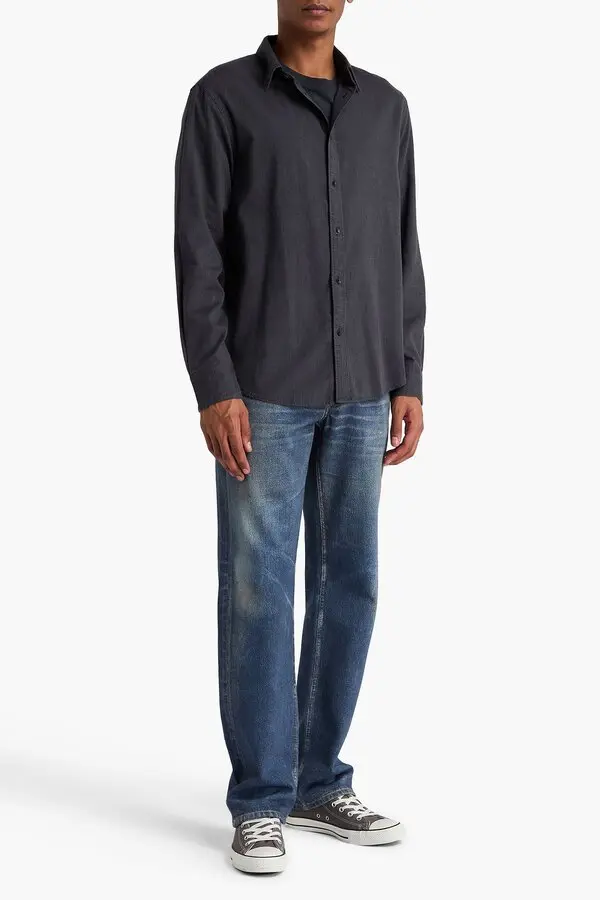 Rag & Bone Finch Cotton And Lyocellblend Jacquard Shirt - Black