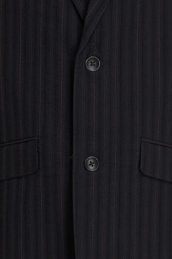 Rag & Bone Striped Cotton And Silk-blend Suit Jacket - Black