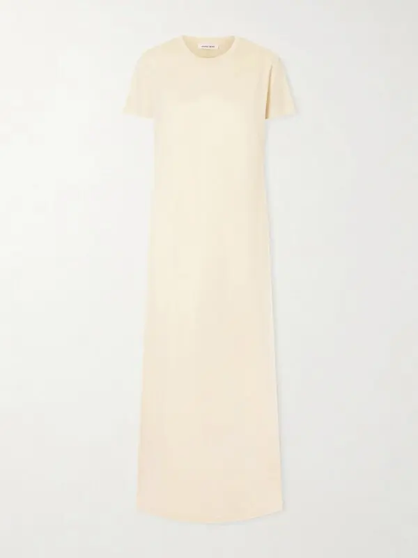 ANINE BING Wynne Tencel™ Lyocell-blend Jersey Maxi Dress - Neutrals