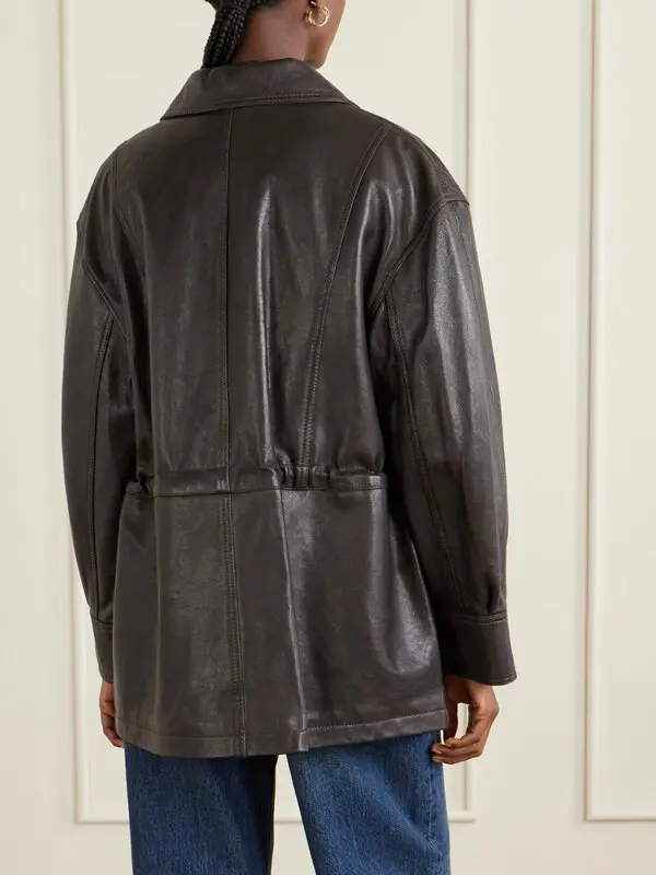 ARMA Textured Leather Jacket - Brown