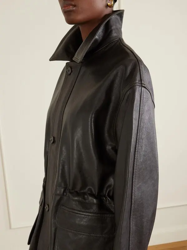 ARMA Textured Leather Jacket - Brown