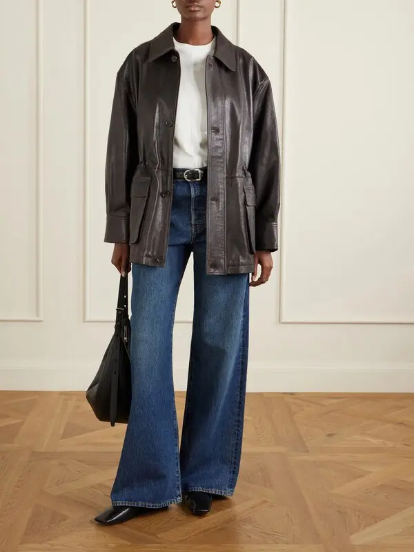 ARMA Textured Leather Jacket - Brown
