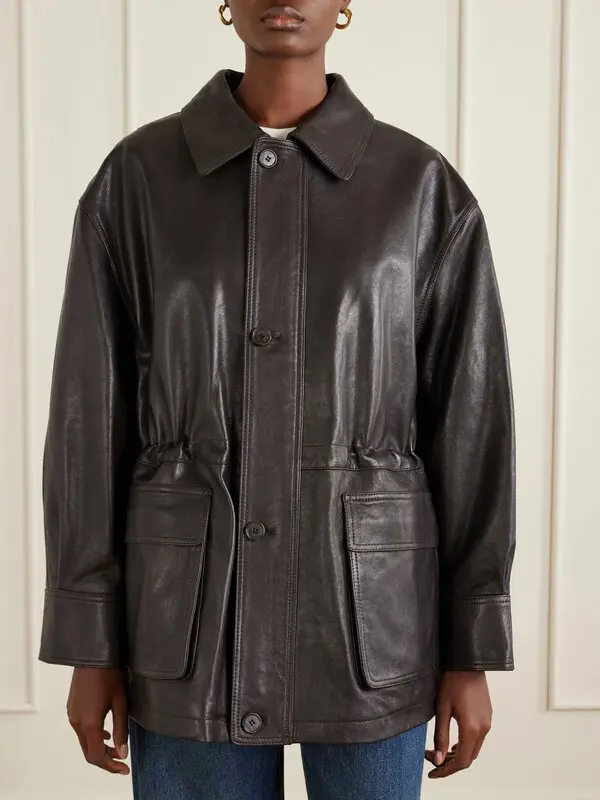 ARMA Textured Leather Jacket - Brown
