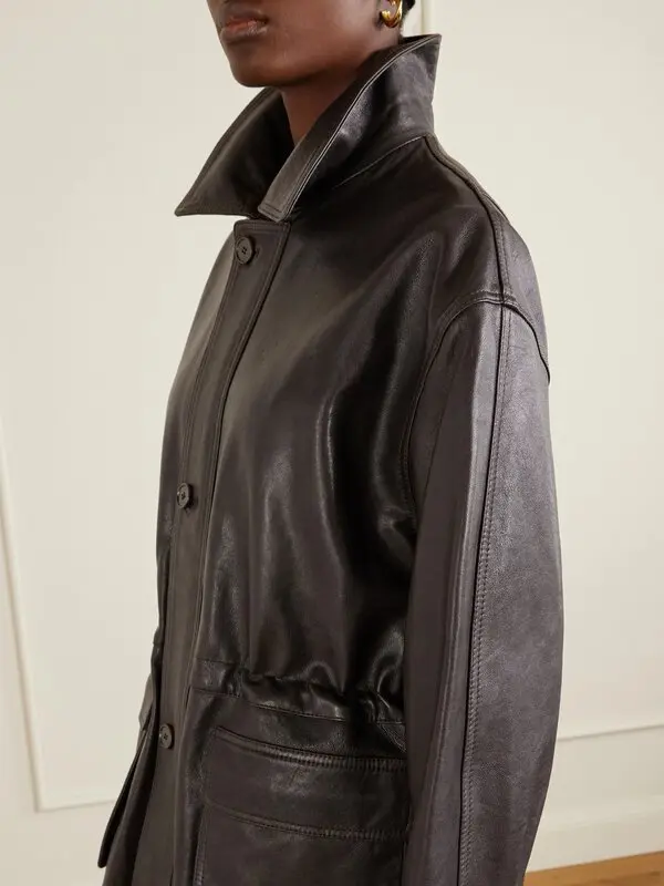ARMA Textured Leather Jacket - Brown