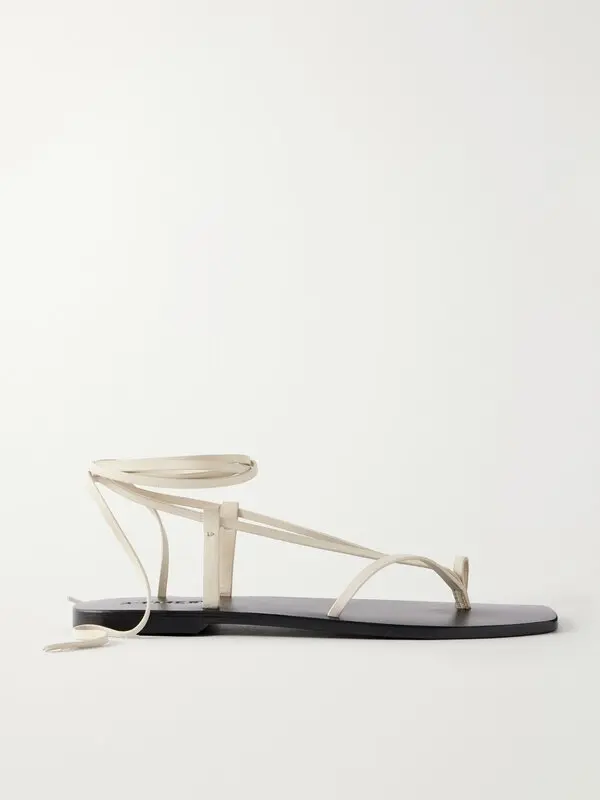 A.emery Nolan Leather Gladiator Sandals - Neutrals