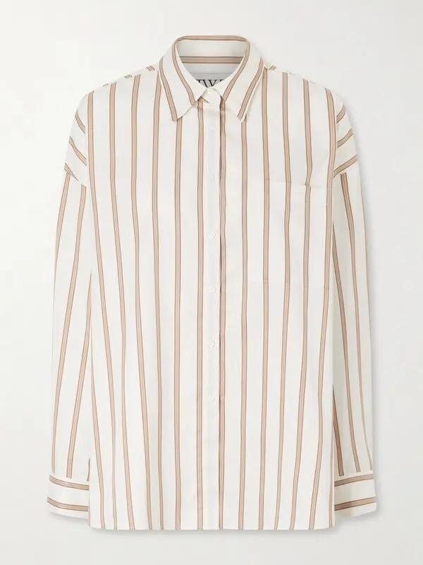 TWP Striped Cotton-poplin Shirt - Neutrals