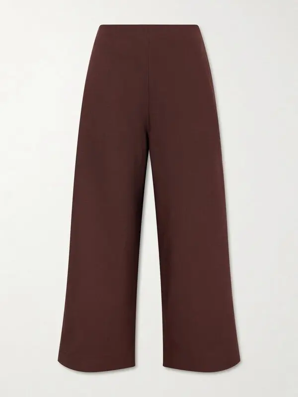 Tove Zadie Wide-leg Poplin Pants - Brown