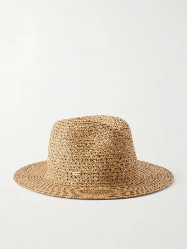 Eugenia Kim Lillian Embellished Raffia-effect Hat - Brown