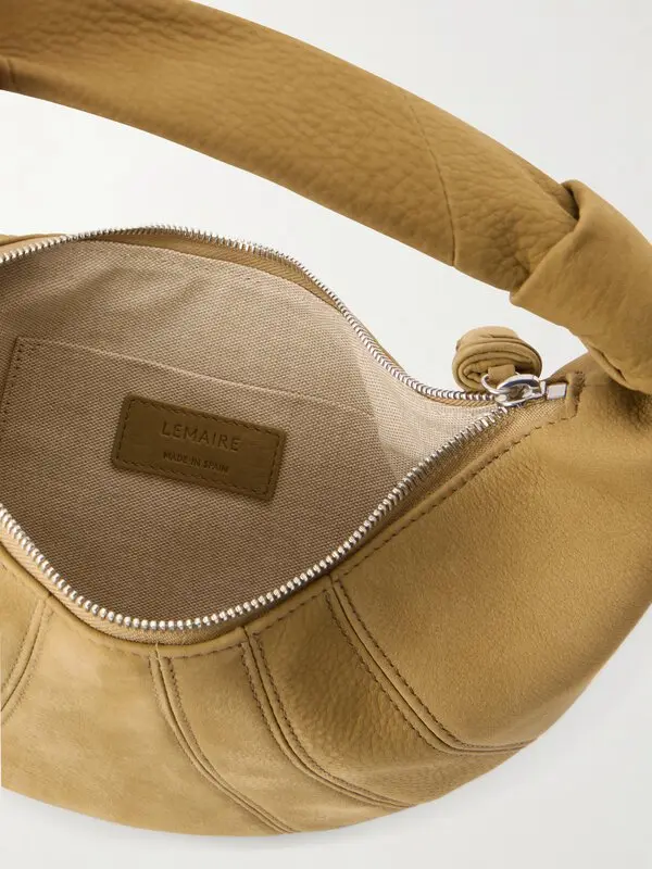 LEMAIRE Fortune Croissant Mini Leather Shoulder Bag - Brown