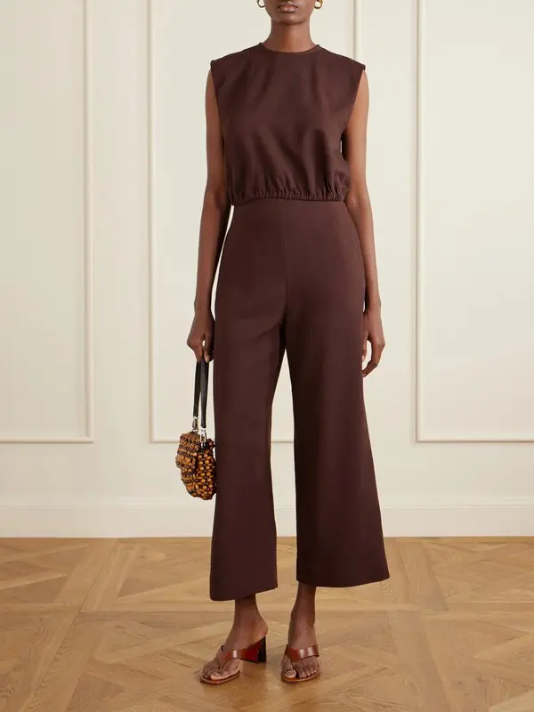 Tove Andie Cotton-blend Blouse - Brown