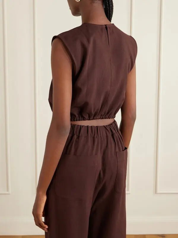 Tove Andie Cotton-blend Blouse - Brown
