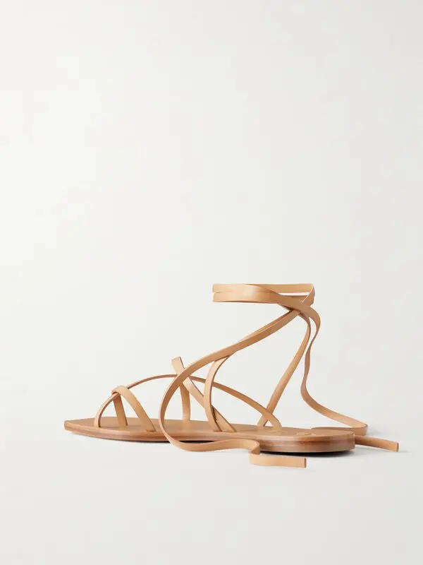 AeydĒ Norah Leather Tie Fastening Sandals - Brown