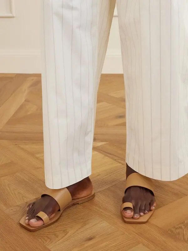 AeydĒ Sibel Leather Flat Sandals