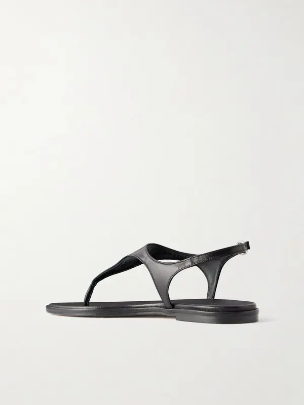 AeydĒ Raine Leather Thong Sandals - Black