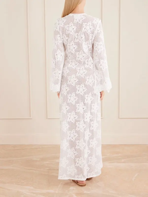 Miguelina Jane Embroidered Cotton Coverup