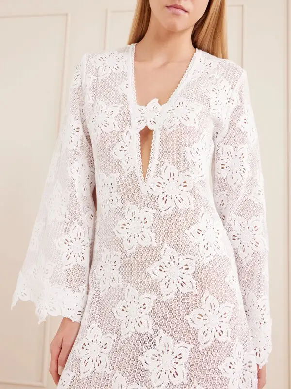 Miguelina Jane Embroidered Cotton Coverup