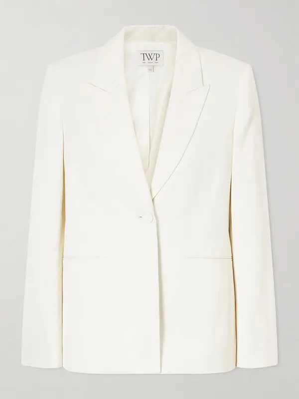TWP Satin Blazer - Neutrals