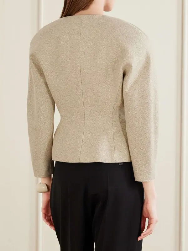 Jacquemus La Petite Veste Ovalo Cotton And Linen-blend Blazer
