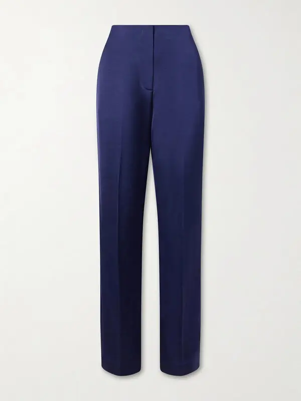Tove Paule Dupioni Wide-leg Pants - Blue