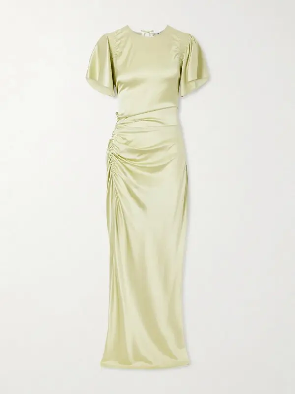 Veronica Beard Silk-blend Satin Gown - Green