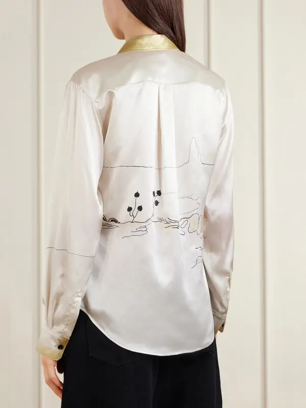 LEMAIRE Printed Silk-satin Shirt