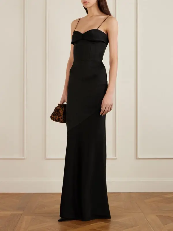 beautiful black princess dresses Alex Perry Black Knot Midi Dress