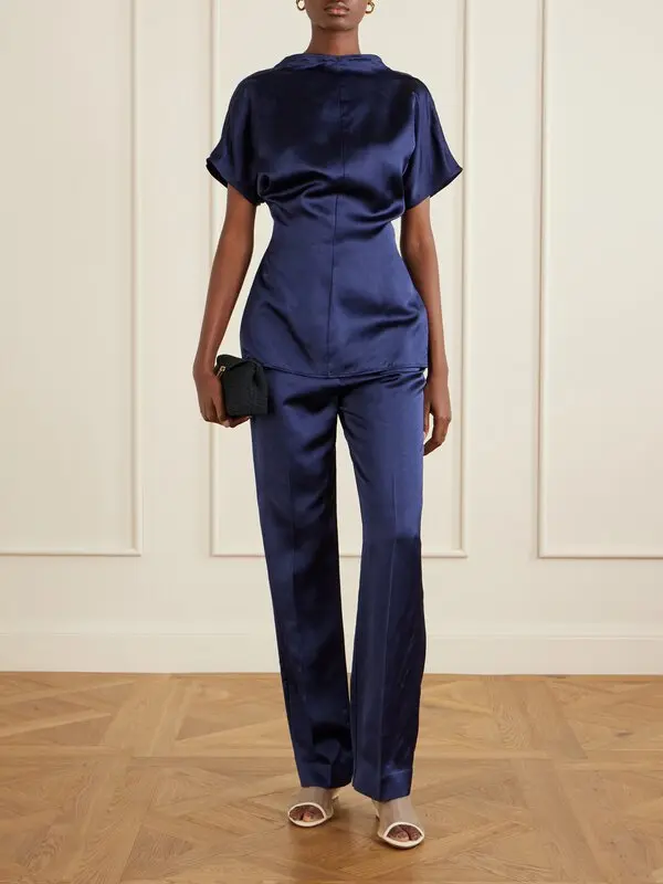 Tove Beatrix Dupioni Blouse - Blue