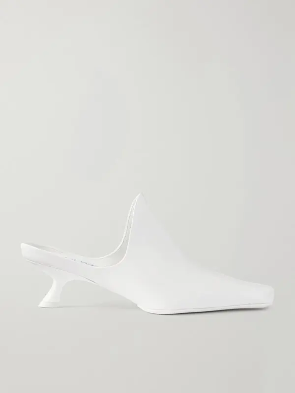 Loewe Emily Leather Mules - White