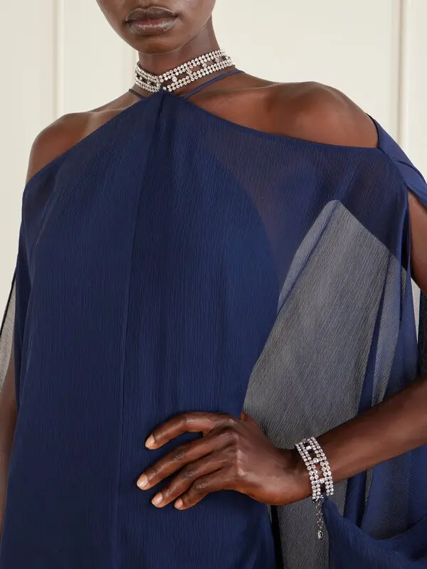 TALLER MARMO Sza Sza Silk-chiffon Gown - Blue