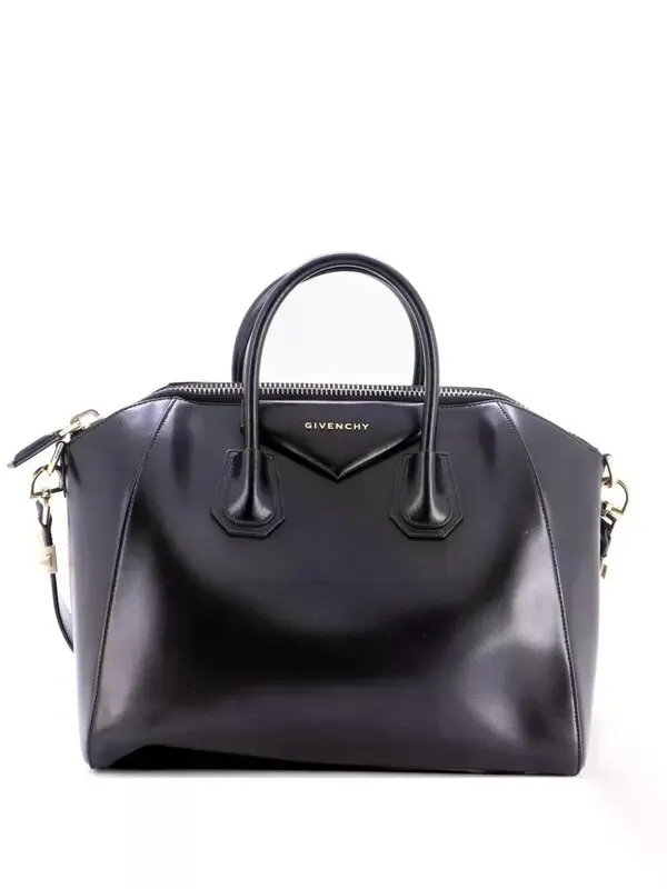 Givenchy Antigona Glazed Leather Small Satchel - Black