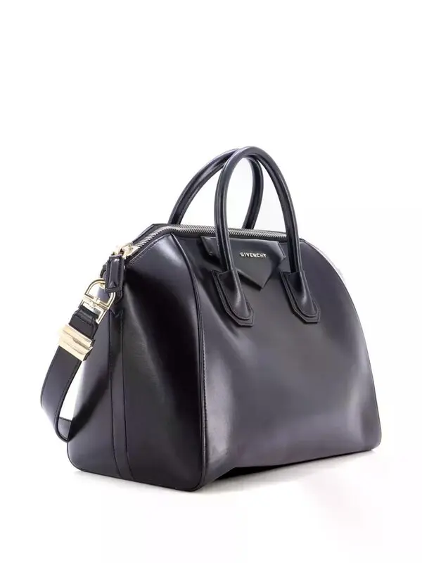 Givenchy Antigona Glazed Leather Small Satchel - Black
