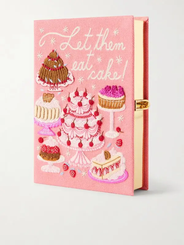 OLYMPIA LE-TAN Let Them Eat Cake! Appliquéd Clutch - Pink