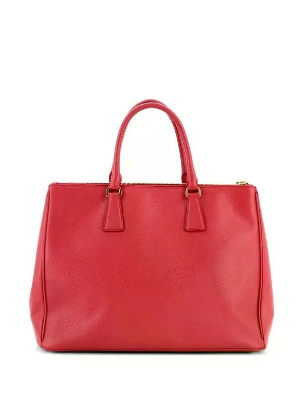 Prada Large Saffiano Leather Tote Bag - Red