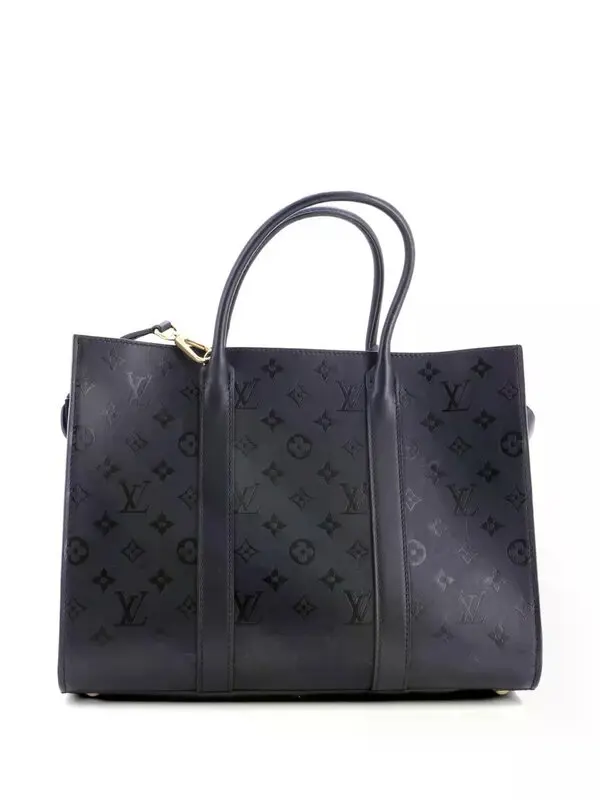 LOUIS VUITTON Monogram Leather Gm Tote Bag - Black