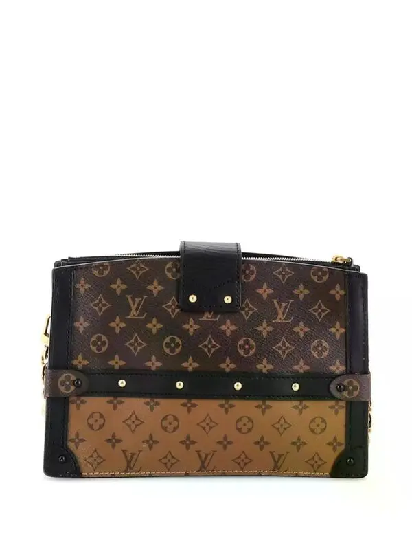 LOUIS VUITTON Trunk Reverse Monogram Canvas Clutch Bag - Brown