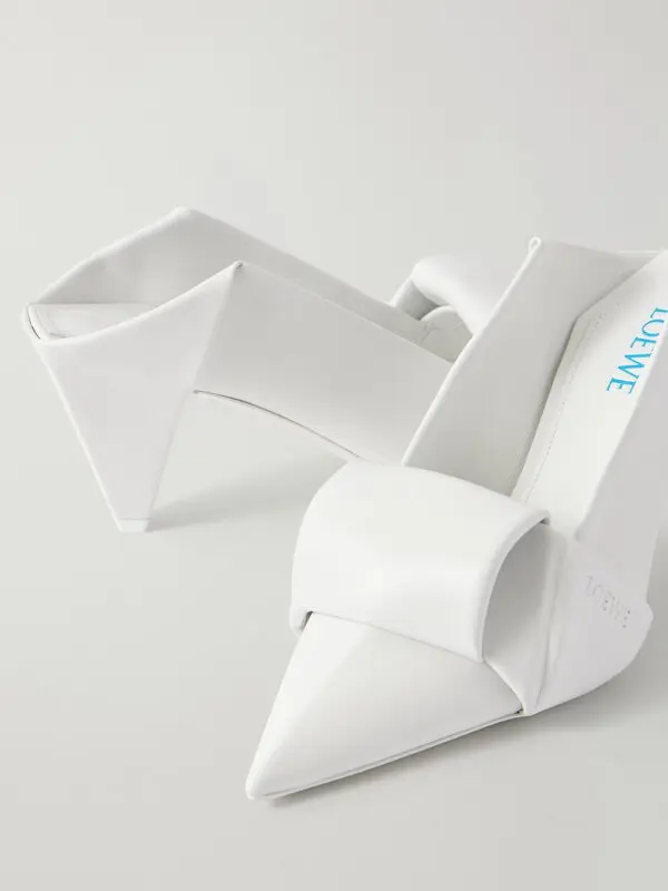 Loewe Origami Leather Pumps - White