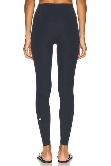 Splits59 Airweight Rib High Waist 7/8 Legging - Black
