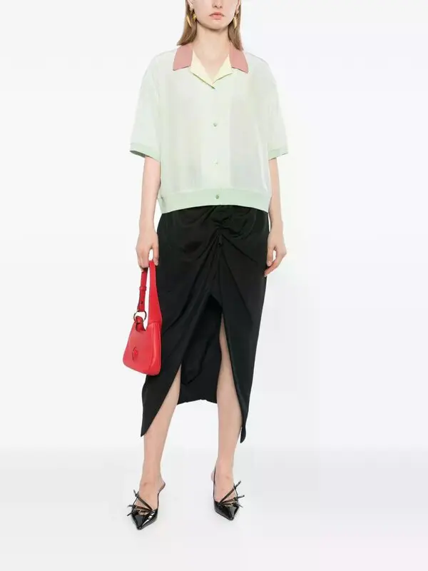 Versace Embroidered Short Sleeve Shirt - Green