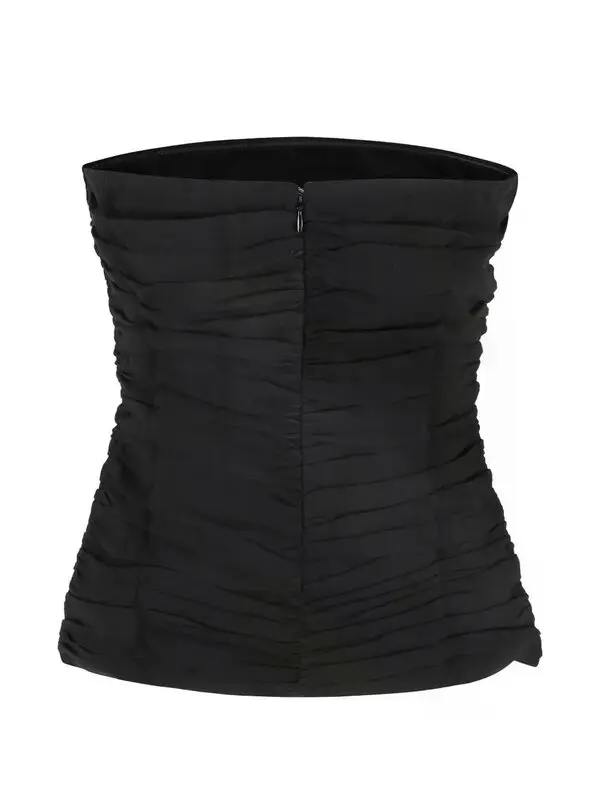 HERSKIND Ringo Ruched Strapless Top - Black